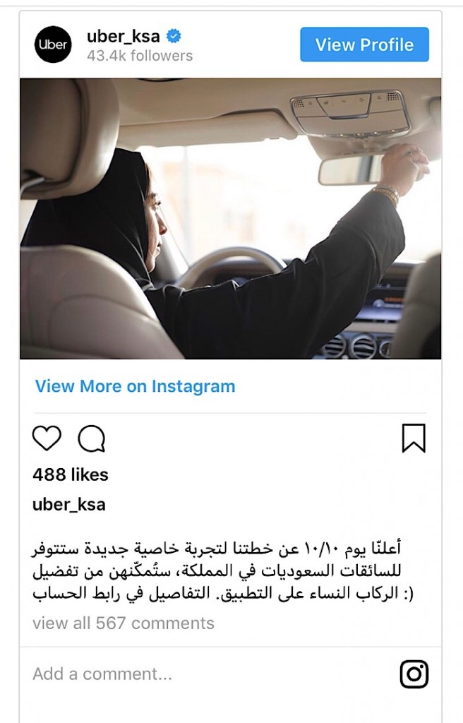 Uber launched a Saudi Arabia-only feature that lets female drivers ...
