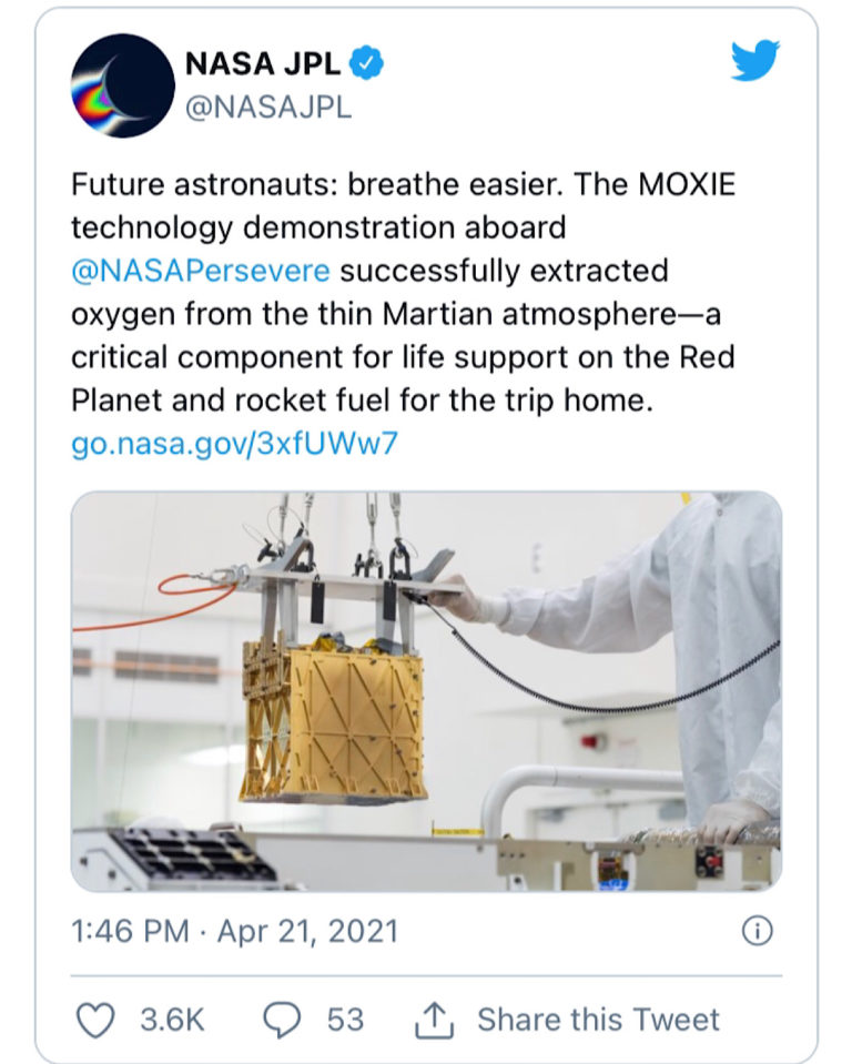 NASA Extracts Breathable Oxygen on Mars In Historic First – Impact Lab